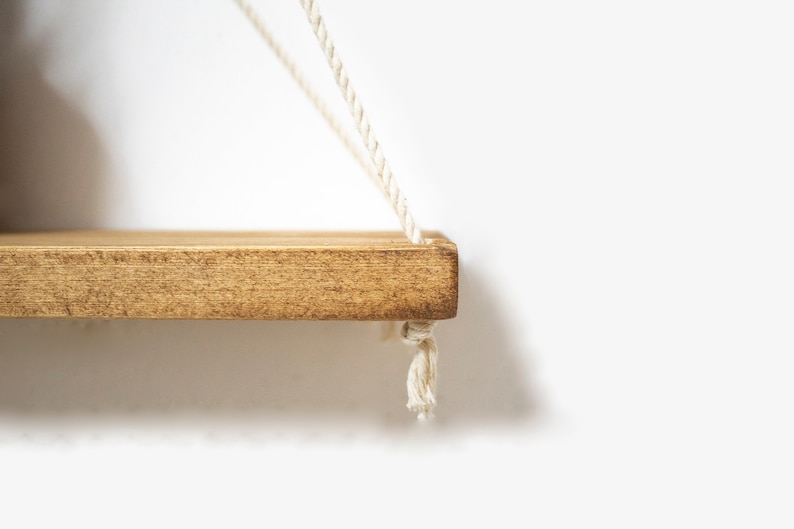 Geometric Shelves Set of 2 Rope Floating Shelf Wall Hanging - Etsy