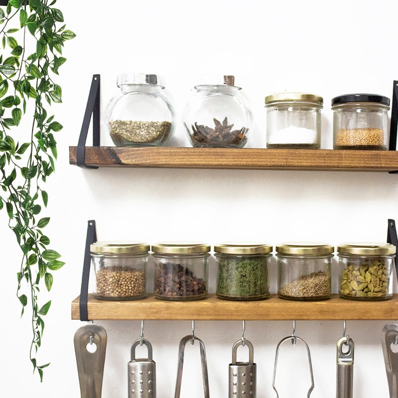 Wooden Spice Wall Rack - Etsy