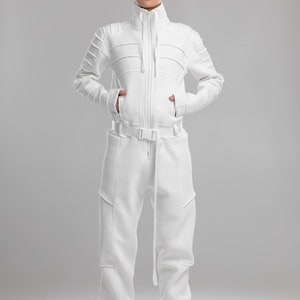 Futuristic White Jumpsuit Turtleneck Overalls Women Sci-fi - Etsy Canada