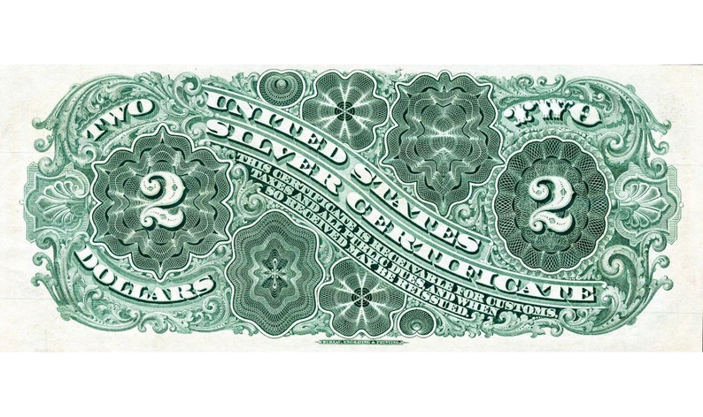 Replica 2 Two Silver Dollars 1886 Bank Note Copy - Etsy