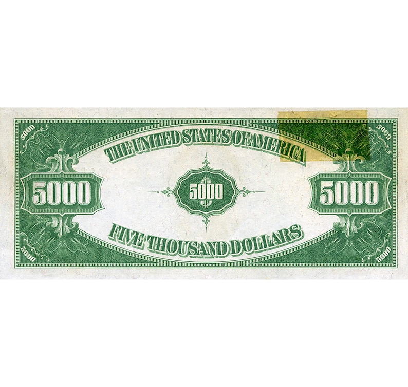 AMAZING Replica 1928 - 5000 GOLD CERTIFICATE Bank Note Copy - Etsy