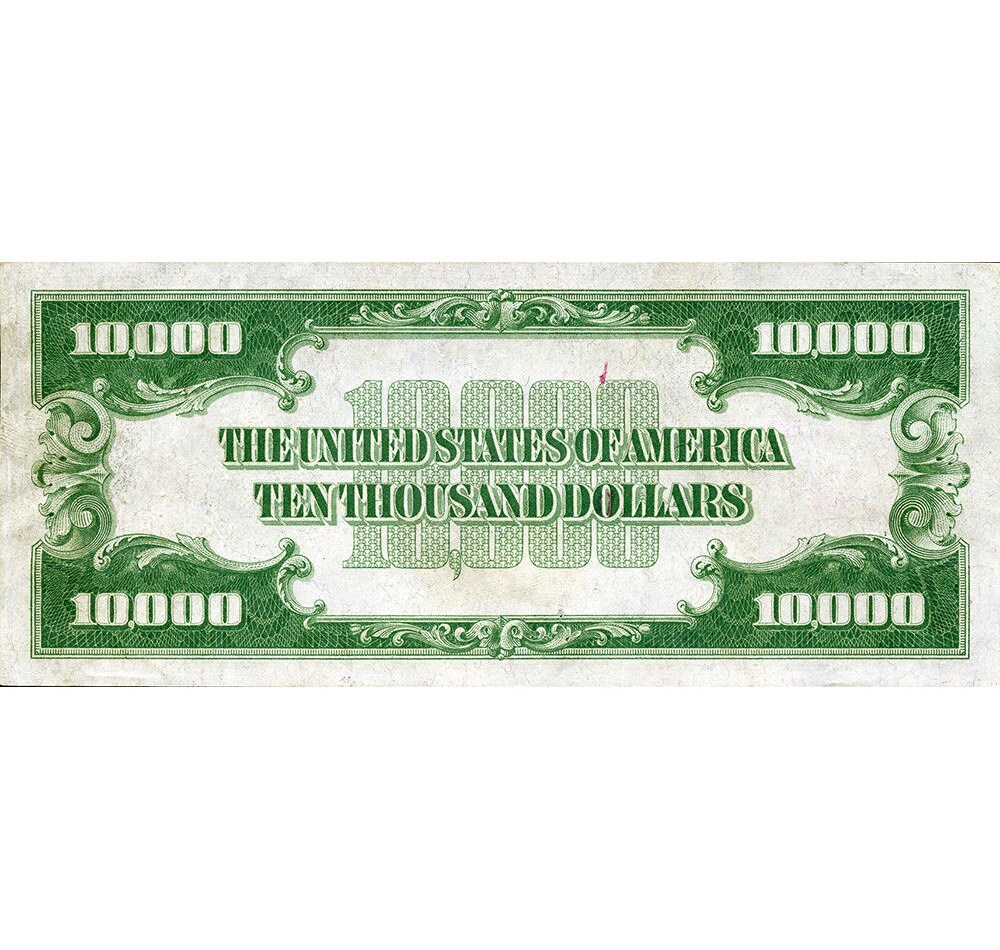Replica 10,000 Dollar Note 1928 "green Back" Bank Note Copy - Etsy