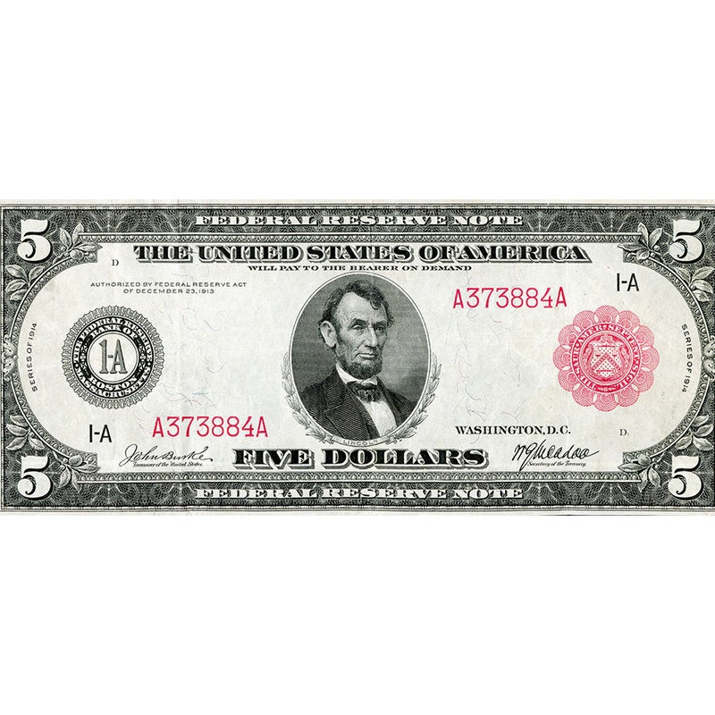 Red Seal Money - Etsy