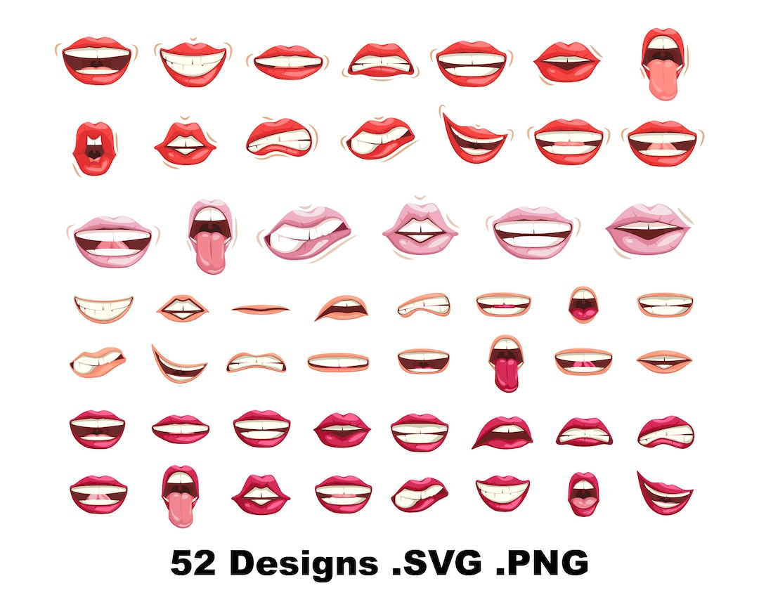 Lips SVG Bundle Red Lips Svg Biting Lips Svg Sexy Lips Svg - Etsy