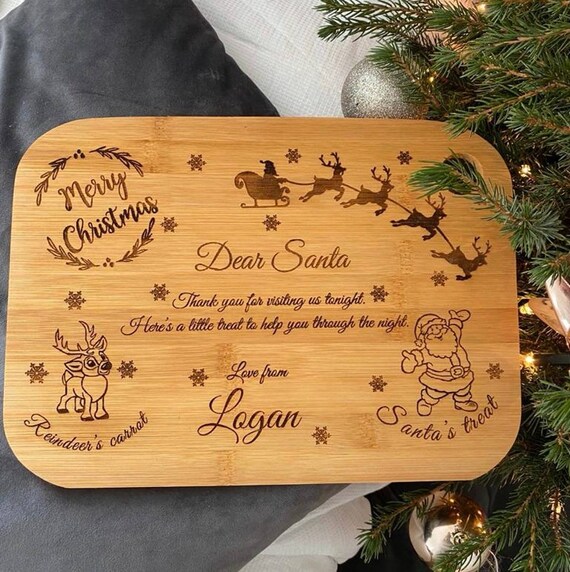 Christmas Santa Board Personalised Chopping Boards - Etsy UK