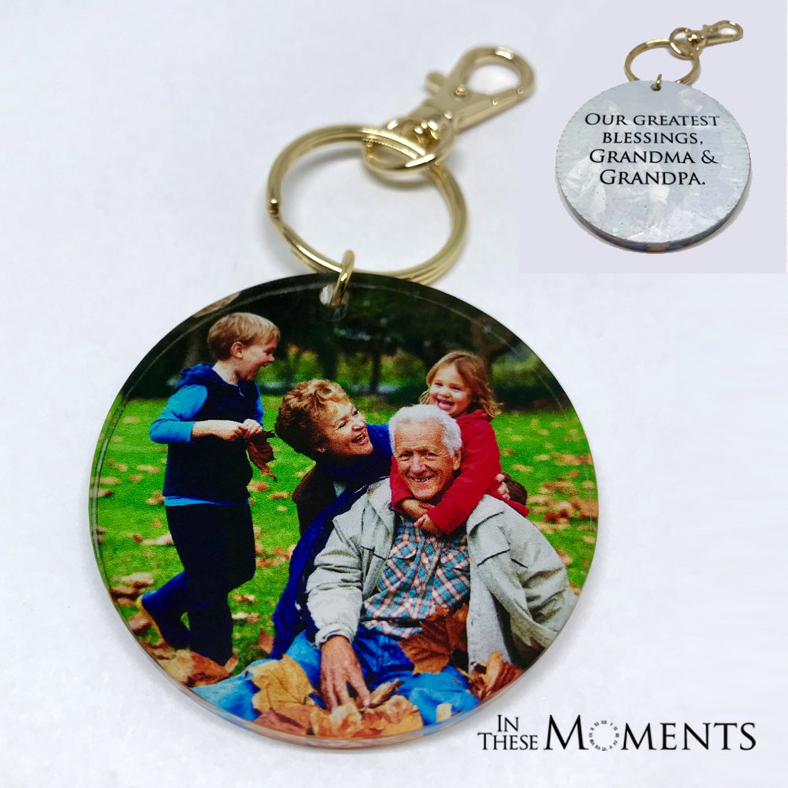 Personalised Double Sided Photo Keyring / Keychain | Etsy