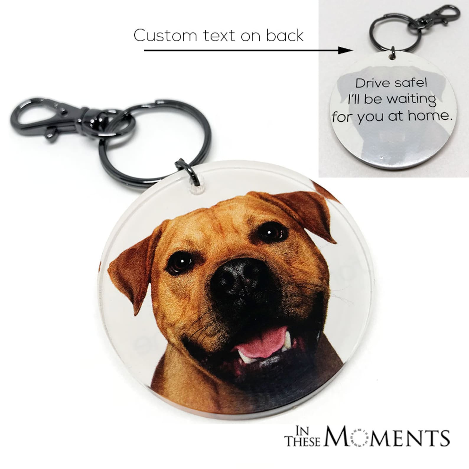 Personalised Double Sided Photo Keyring / Keychain | Etsy