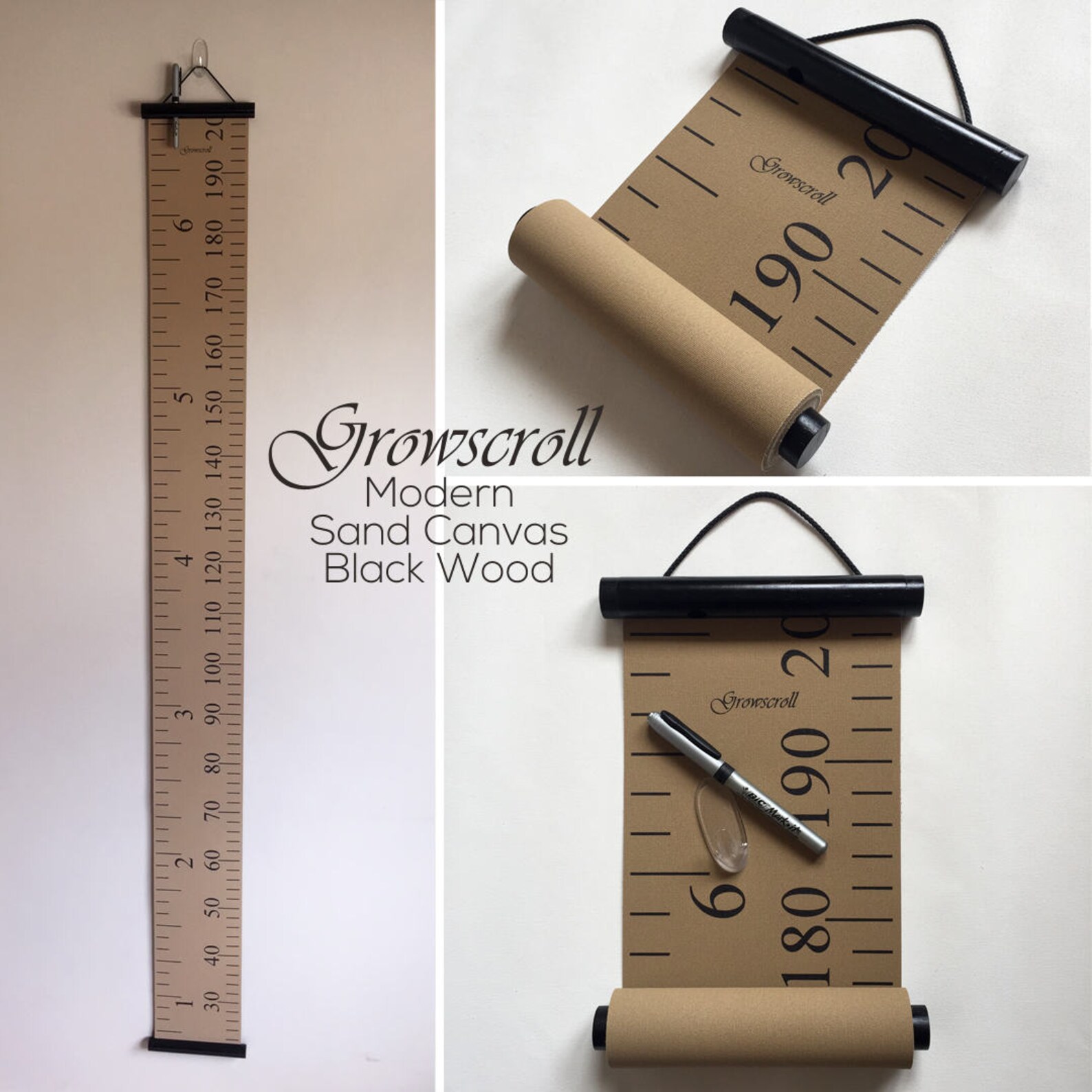 Growscroll ® Modern Growth Chart / Height Chart unique Australian ...