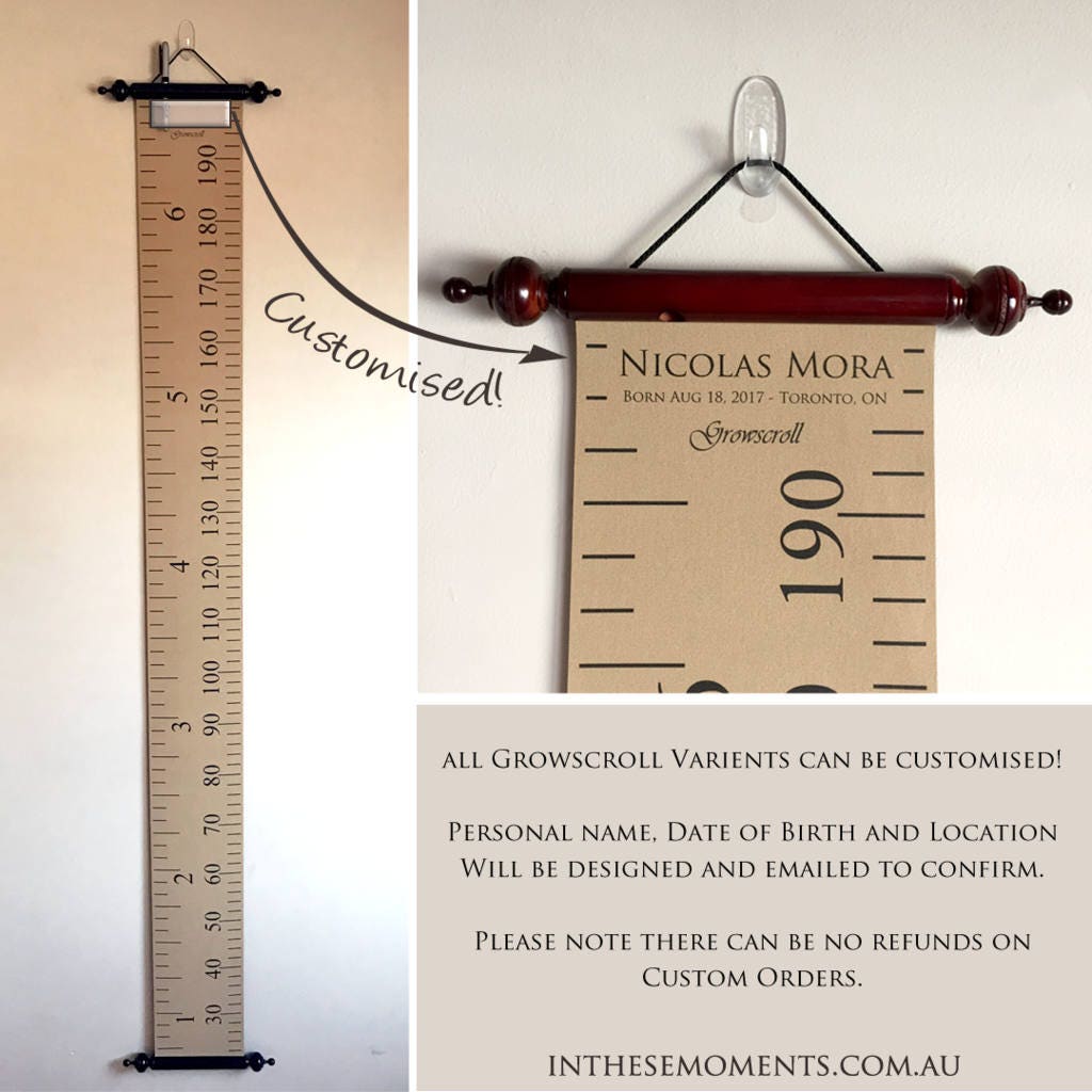 Growscroll ® Modern Growth Chart / Height Chart unique | Etsy