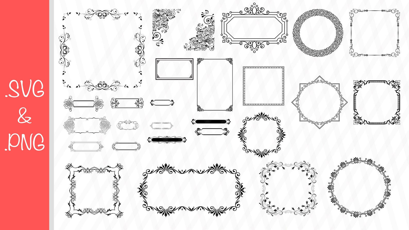 Decorative Text Dividers Elements Svg Bundle | Text Decoration ...