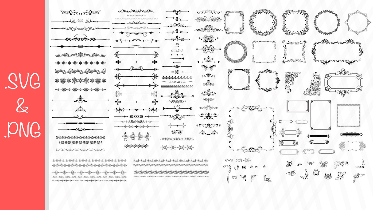 Decorative Text Dividers Elements Svg Bundle | Text Decoration ...