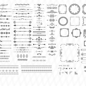 Decorative Text Dividers Elements Svg Bundle | Text Decoration ...