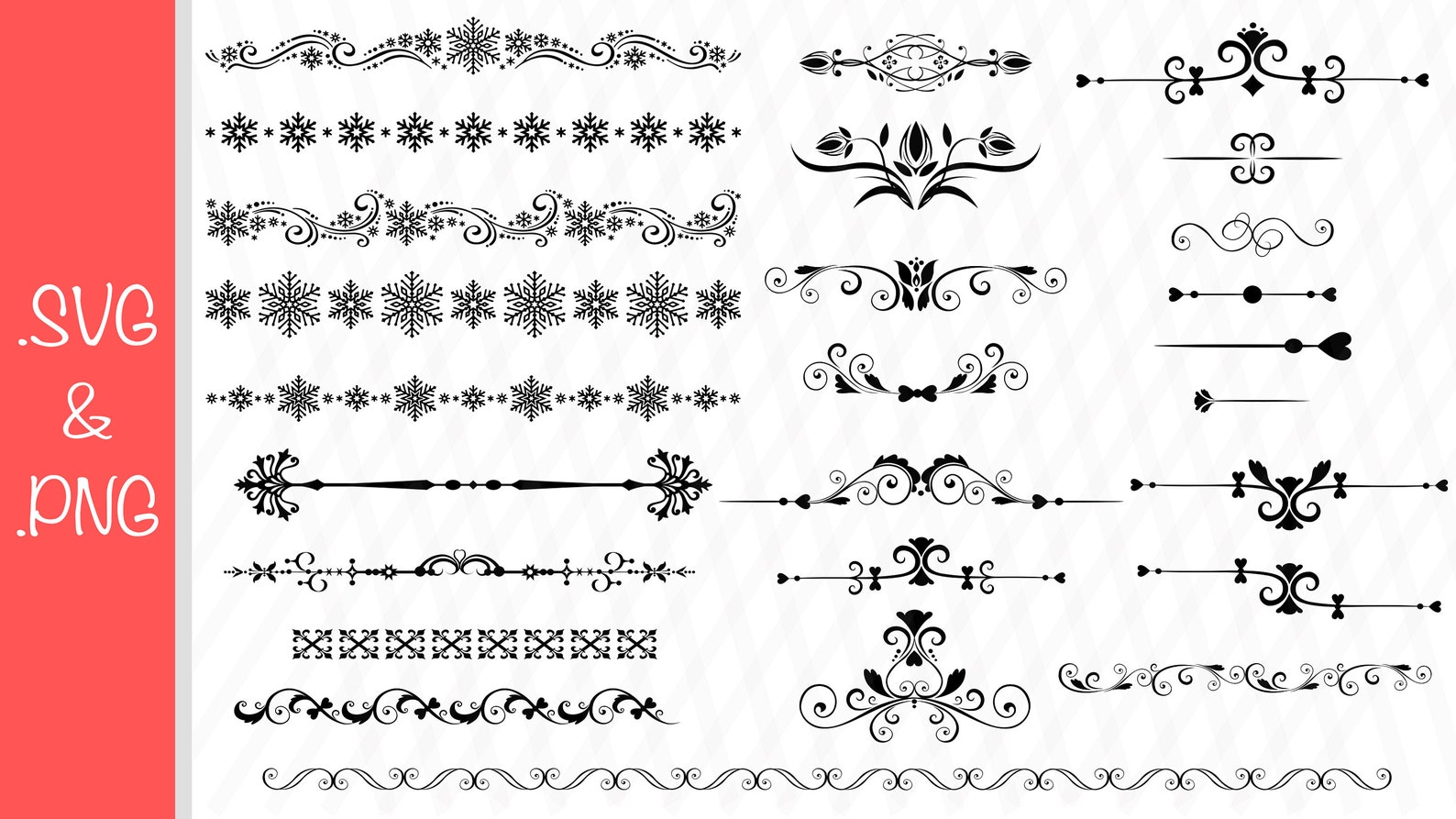 Decorative Text Dividers Elements Svg Bundle | Text Decoration ...