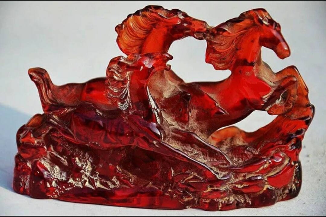 5.43''L Chinese Natural Antique Exquisite GEOMANTIC AMBER Handcarved ...