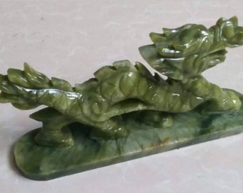 Large Jade Dragon Statue - Etsy