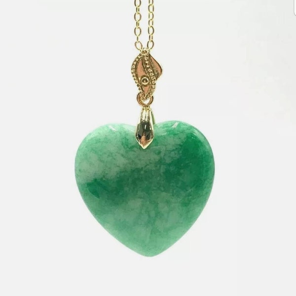 Jade Heart Pendant - Etsy