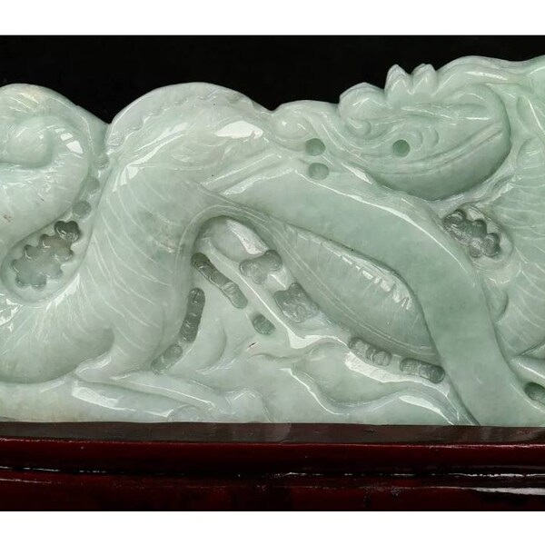 Jadeite Dragon Statue - Etsy