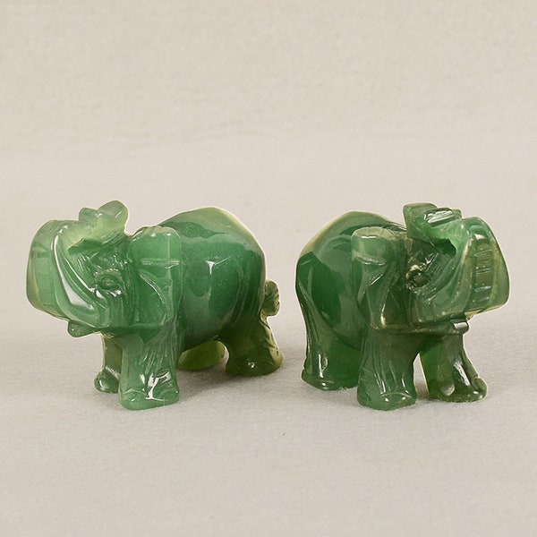 Jade Elephant Figurine - Etsy