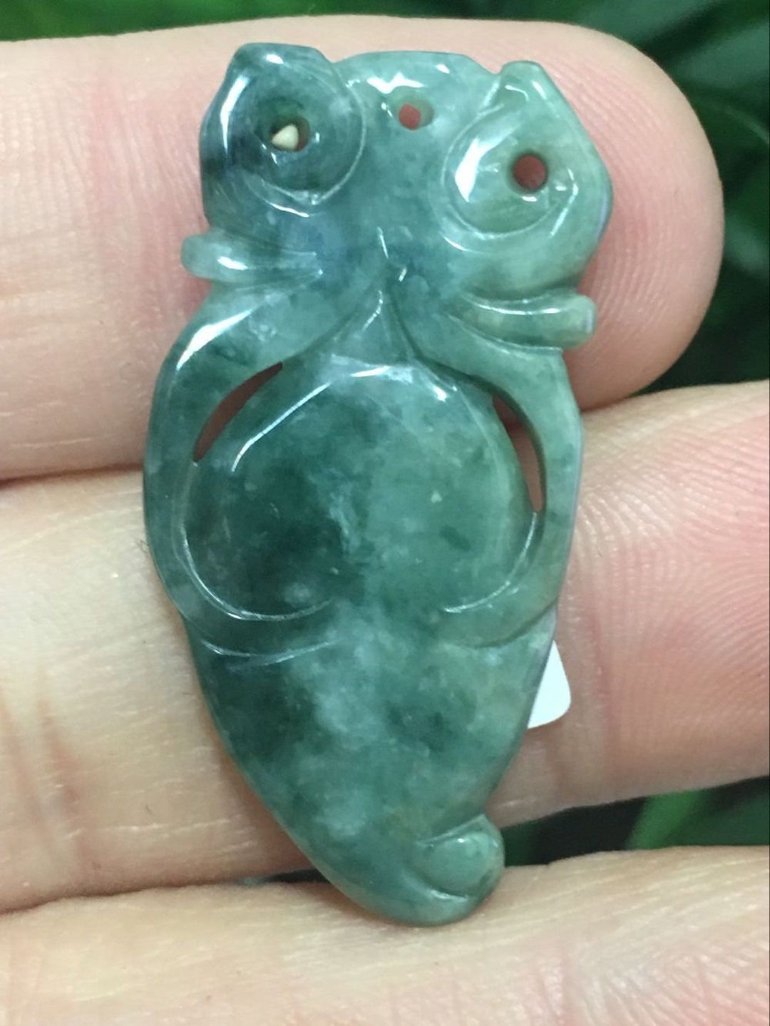 10% OFF- Certified Natural Oily Green Jadeite Emerald A*jade Handcarved ...