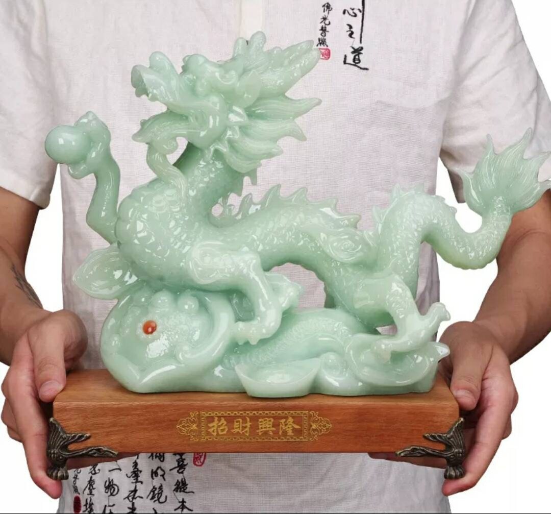 Chinese Natural Antique Exquisite Green/yellow Jade Handcarved ...