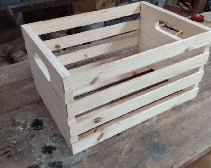 Rustic Stackable Wooden Crate (unstained) - Etsy