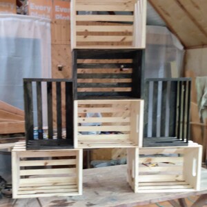 Rustic Stackable Wooden Crate unstained - Etsy