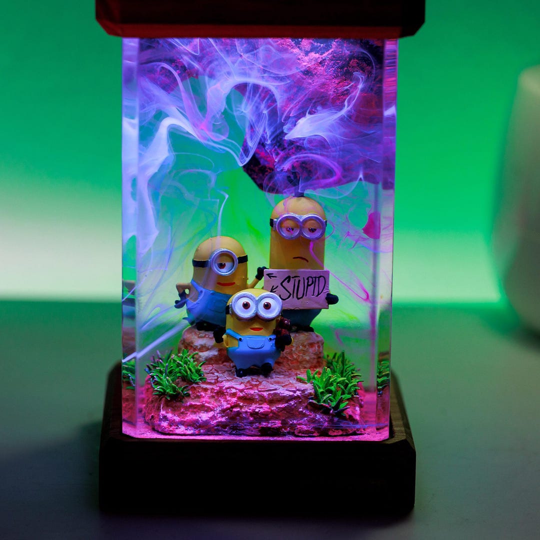 Minions Resin Lamp, Despicable Me Movie Character Art Night Light, Kids ...