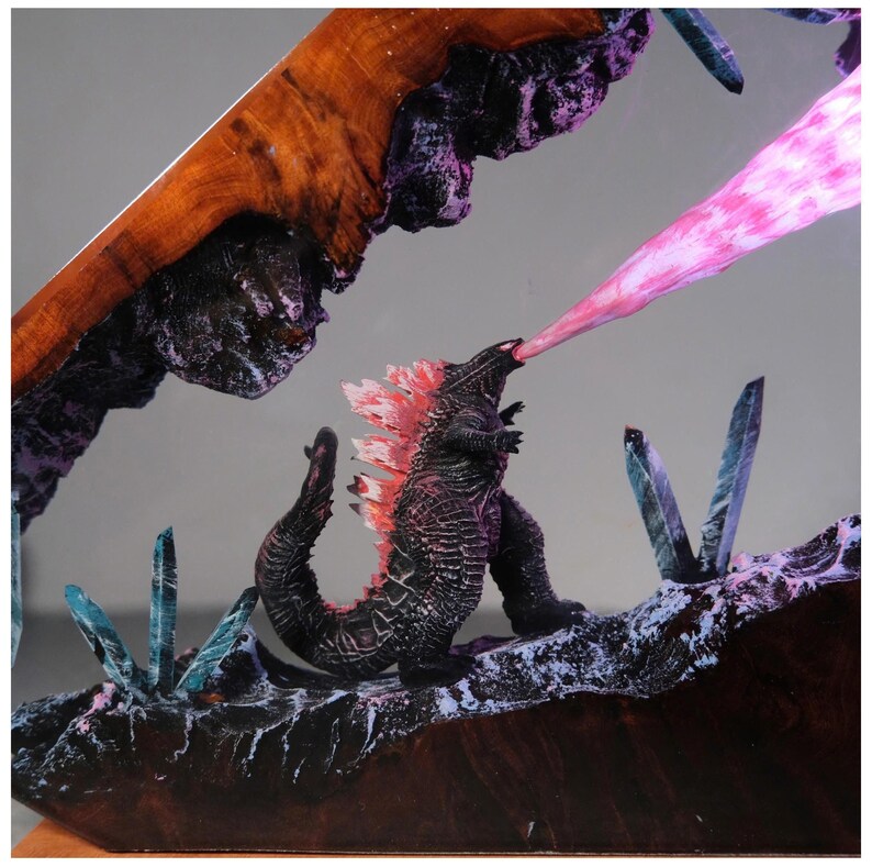 Diorama Godzilla King Monster Burning Night Light Ver 2 Anime Epoxy ...