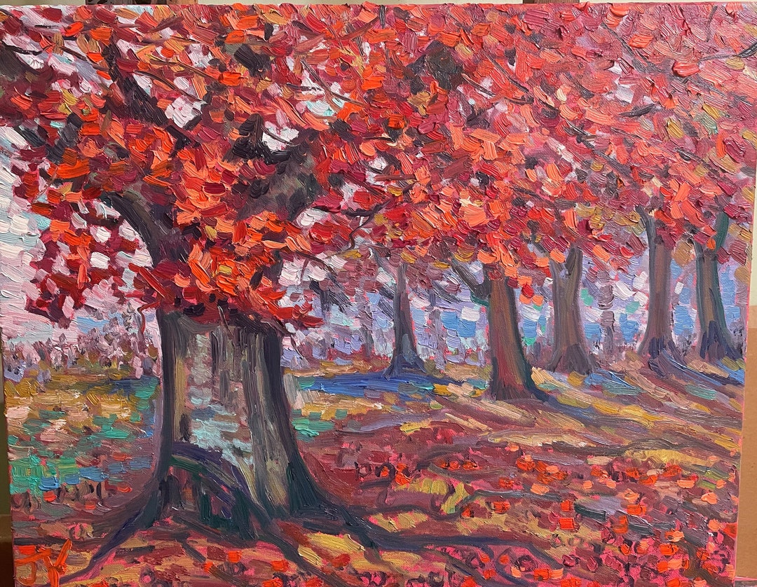 Original Oil Painting, Autumn Mist, 16x20, 220205 - Etsy