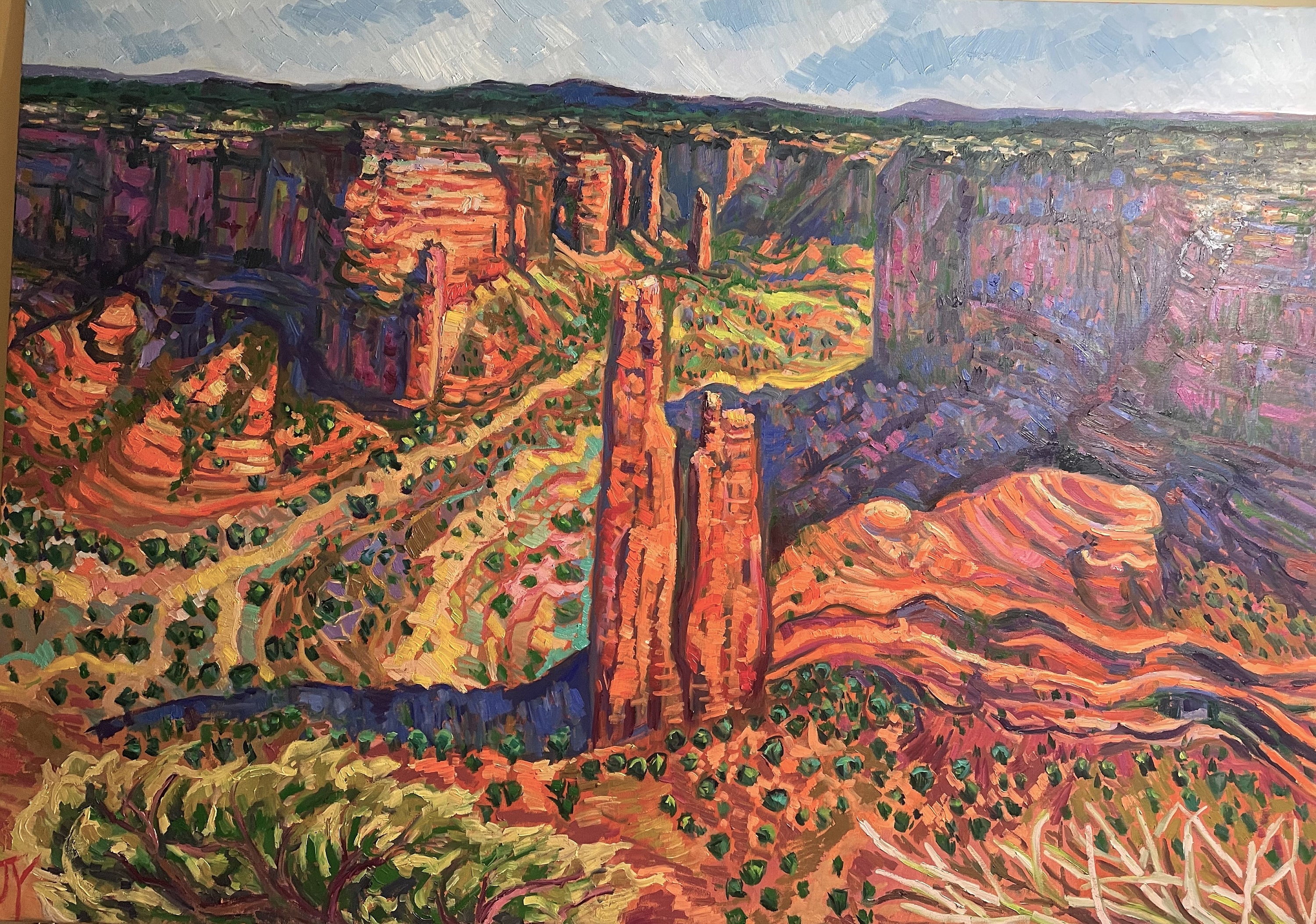 Original Oil Painting, Spider Rock in Canyon Del Chelly, Size 140x100cm ...