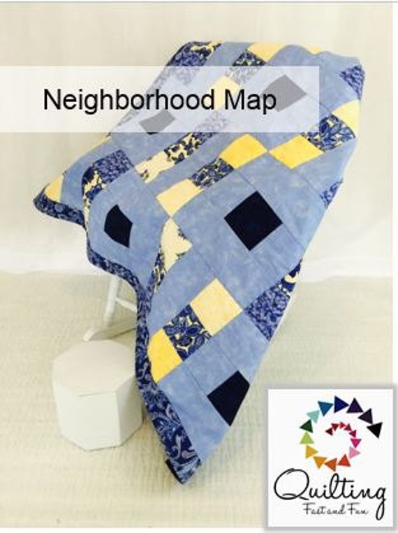 Neighborhood Map Digital Quilt Pattern | Etsy UK