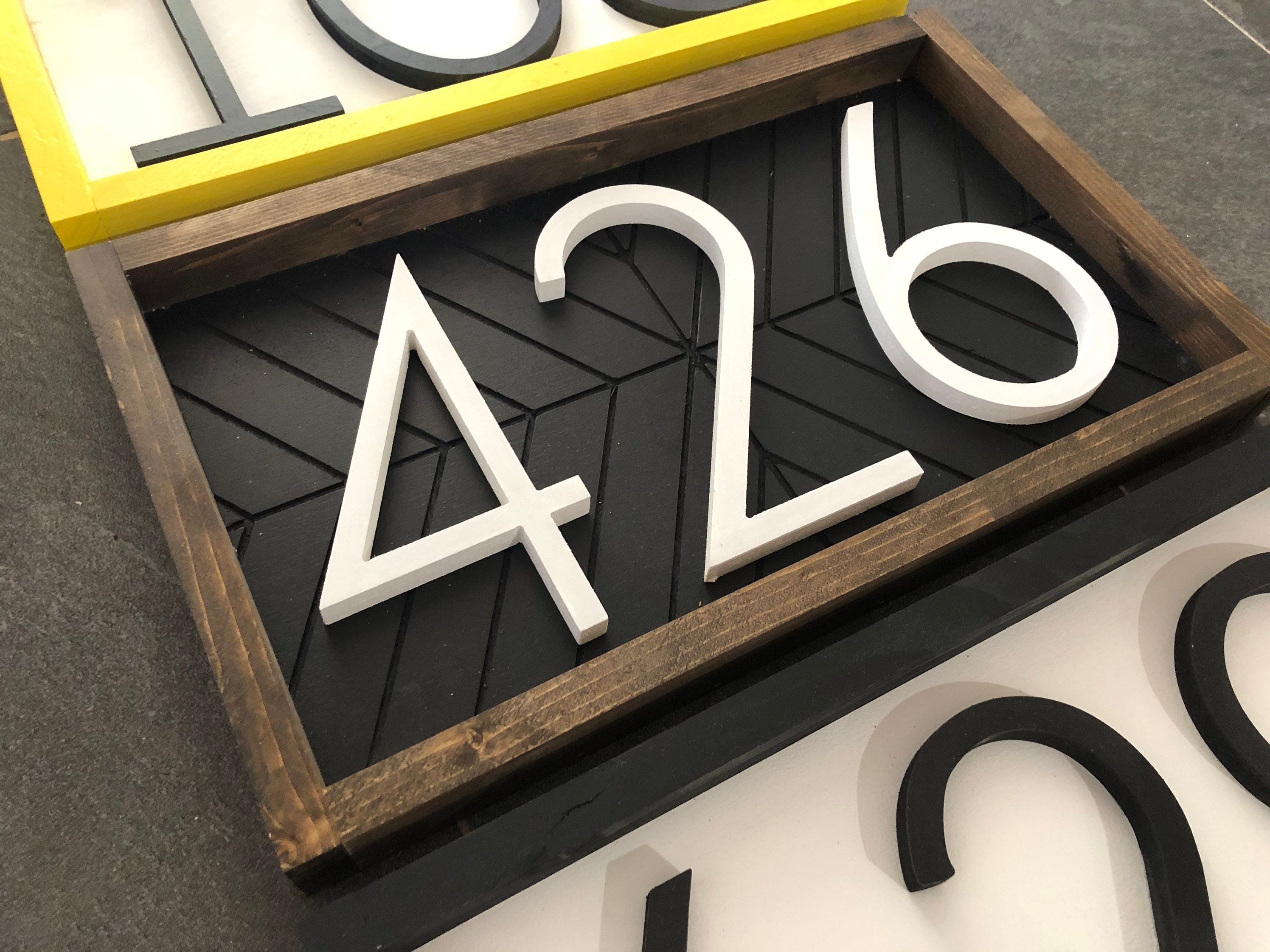 Horizontal Address Sign Address Plaque House Numbers | Etsy