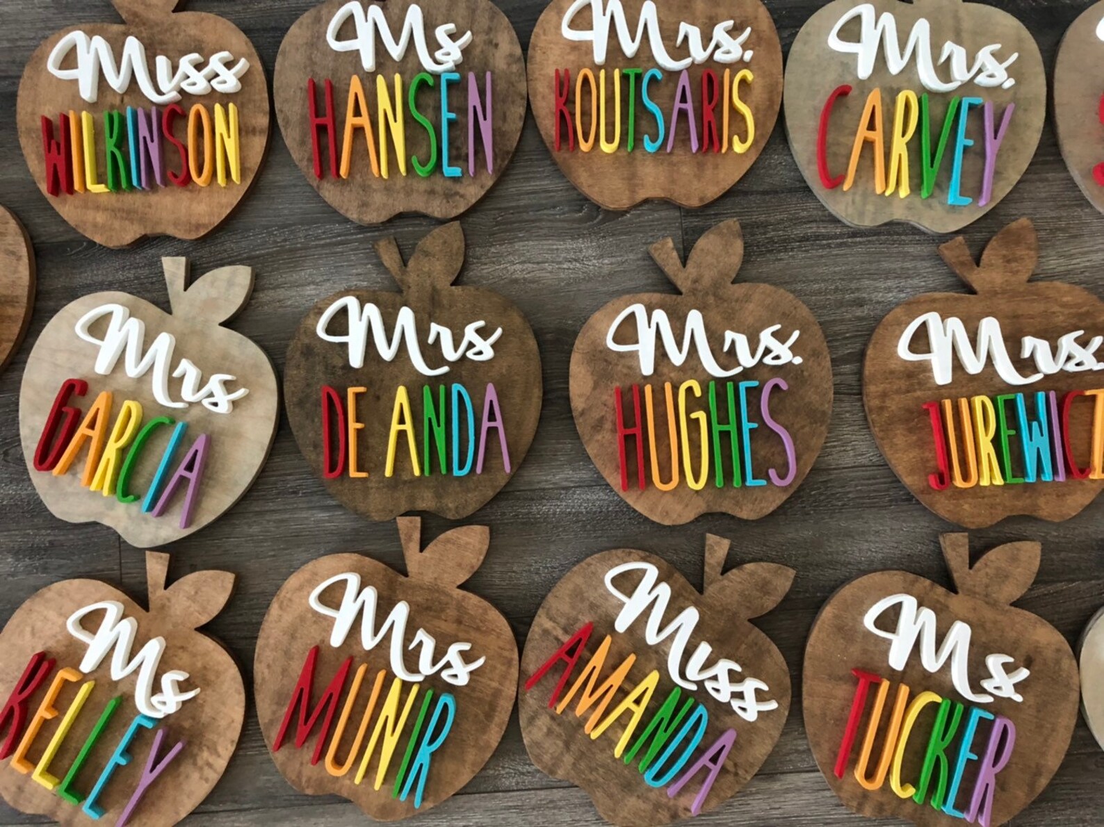 Teacher gifts teacher name wood sign custom teacher gift | Etsy