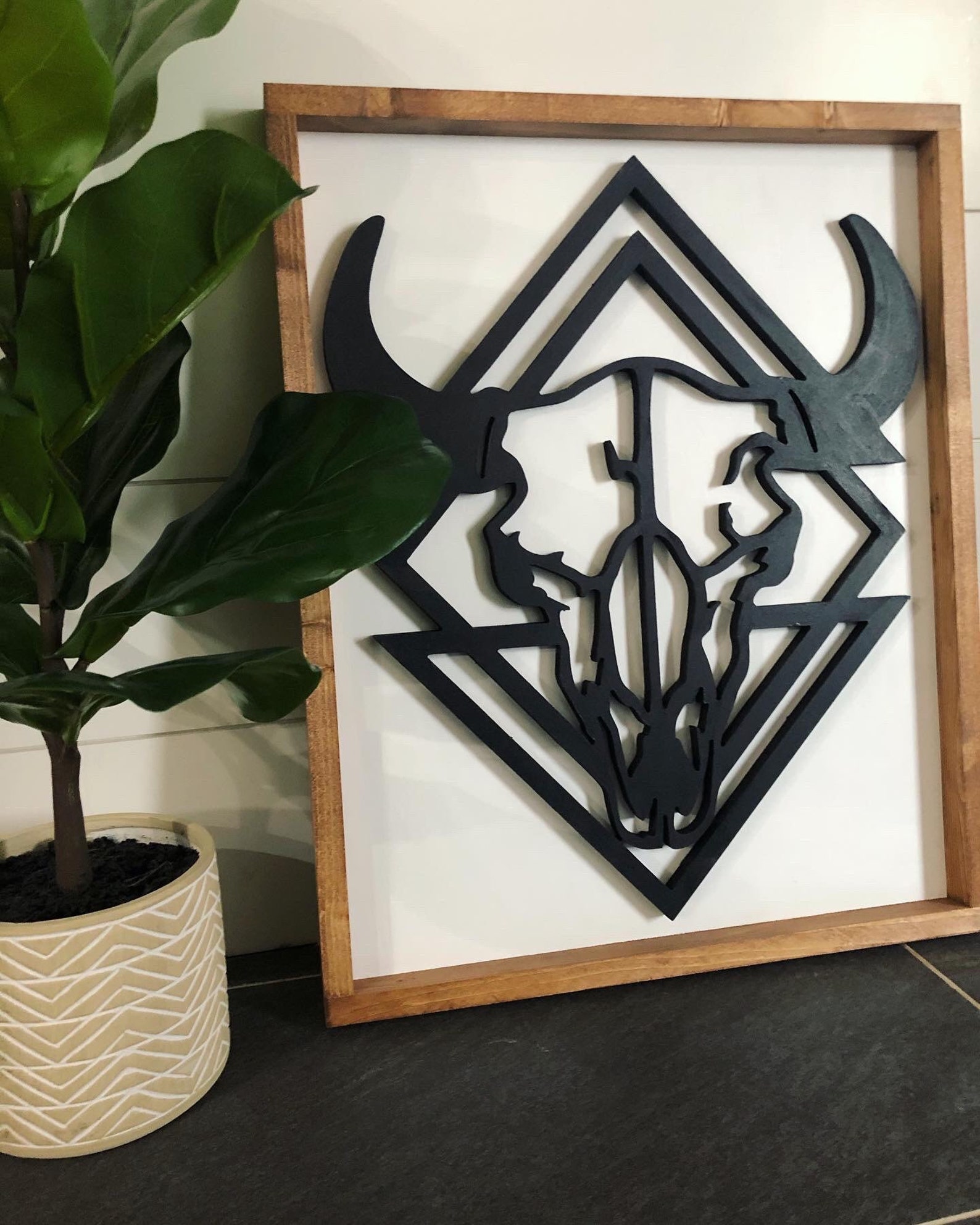 Boho Wild West Wood Sign Modern Geometric Triangle Home Decor - Etsy