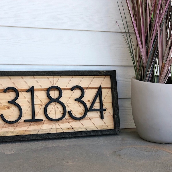Large Wood Numbers - Etsy