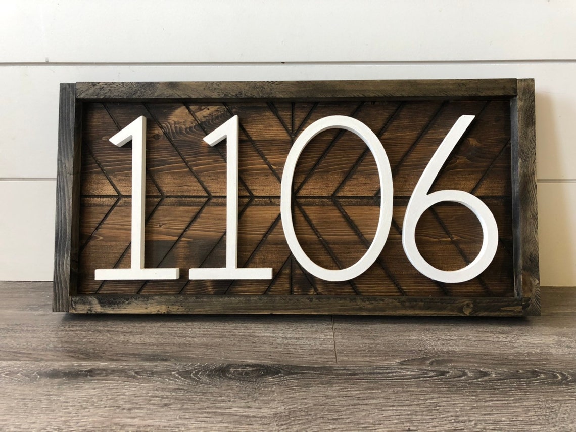 Large Horizontal Address Sign Address Plaque house Numbers - Etsy