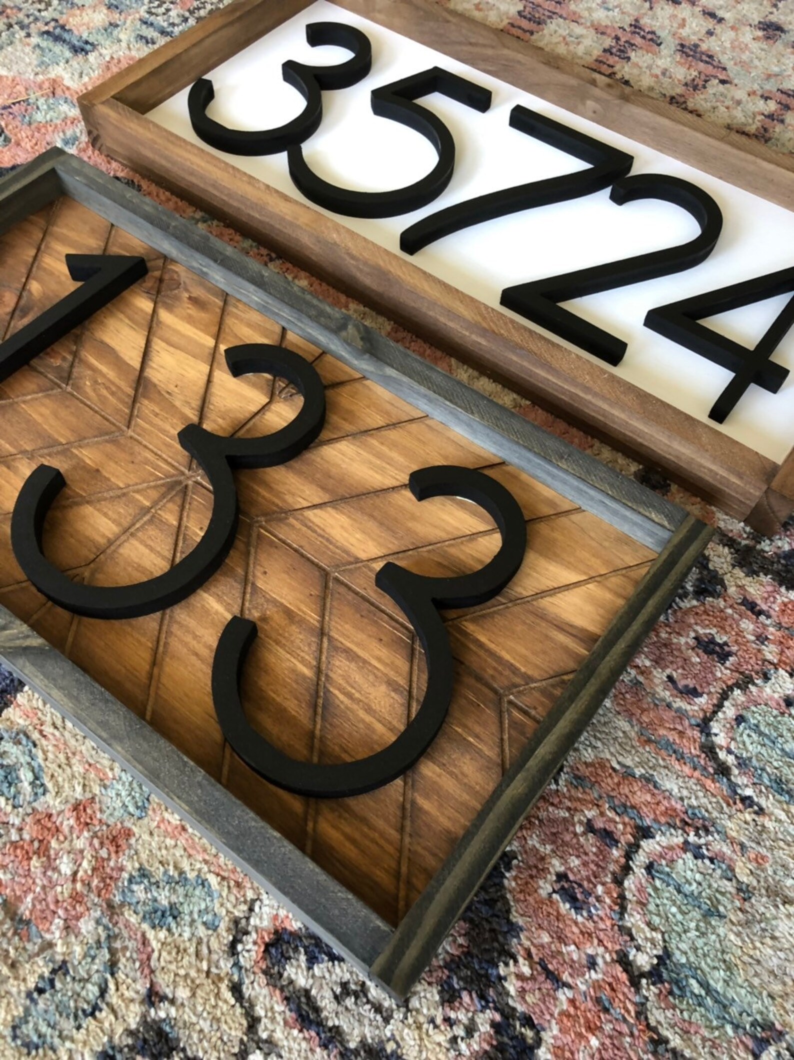 Horizontal Address Sign Address Plaque House Numbers | Etsy