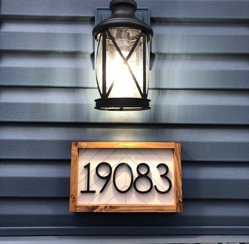 Horizontal Address Sign Address Plaque House Numbers - Etsy