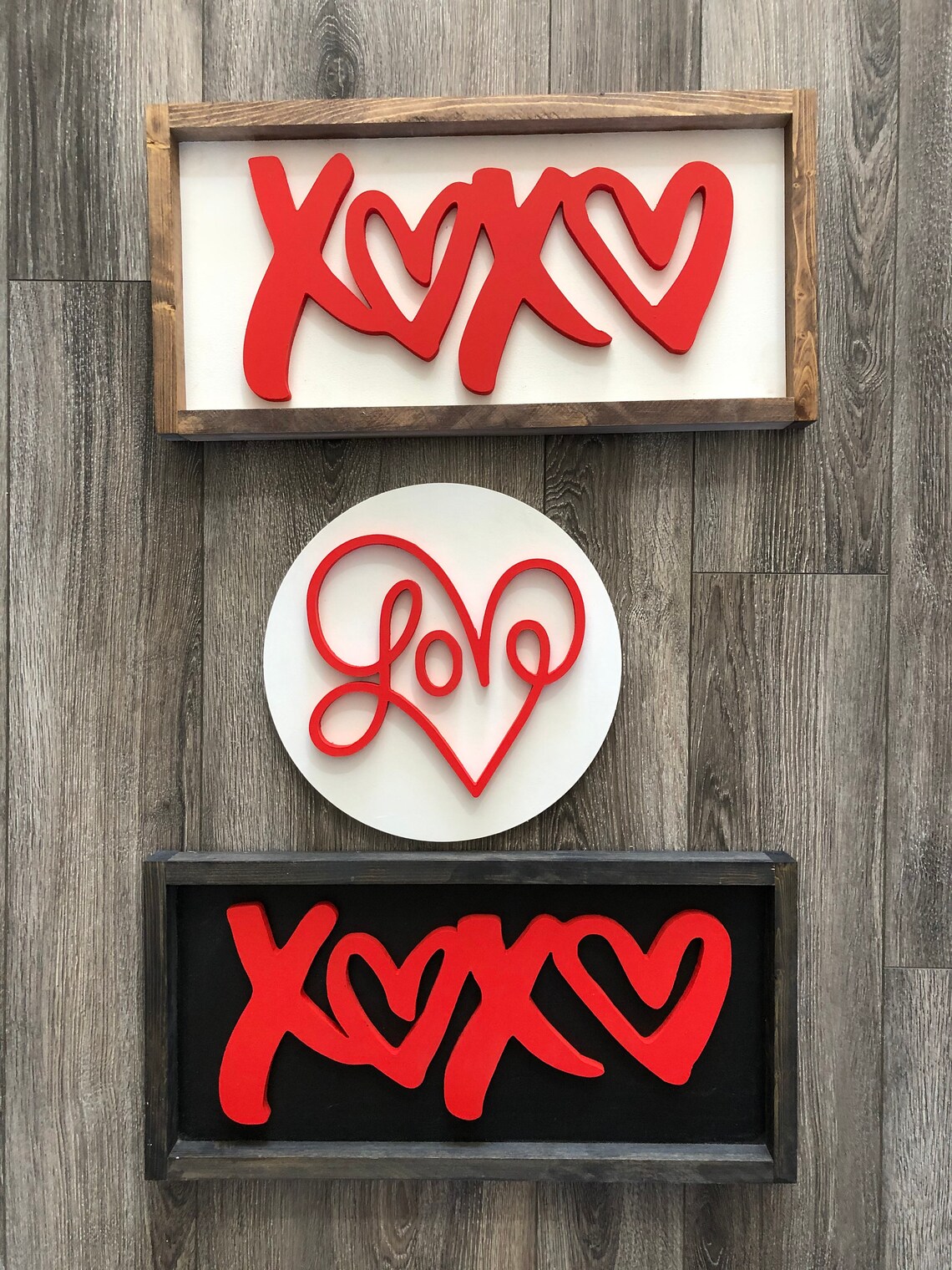 Valentines Day Wood Sign Modern Home Decor February decor | Etsy