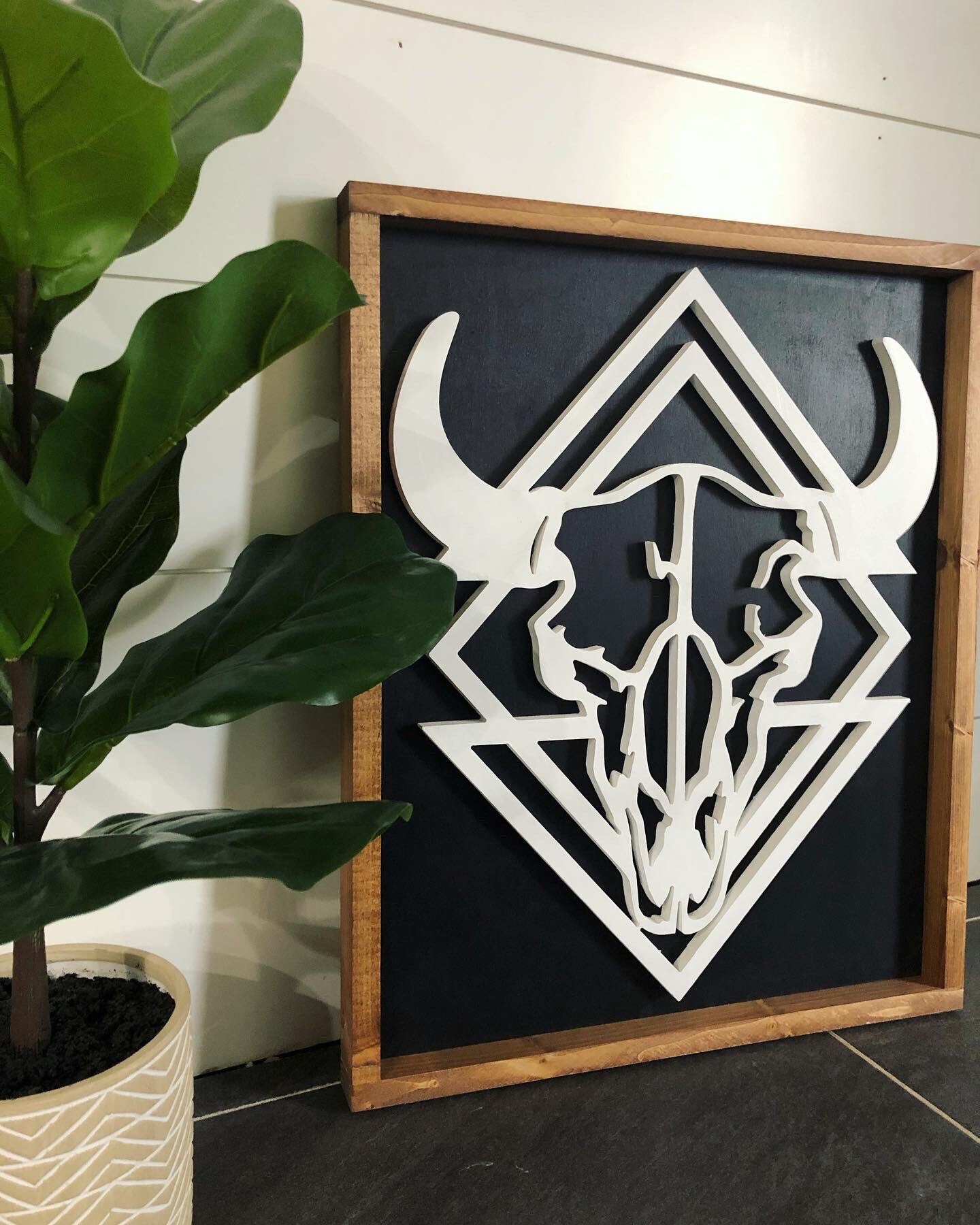 Boho Wild West Wood Sign Modern Geometric Triangle Home Decor - Etsy