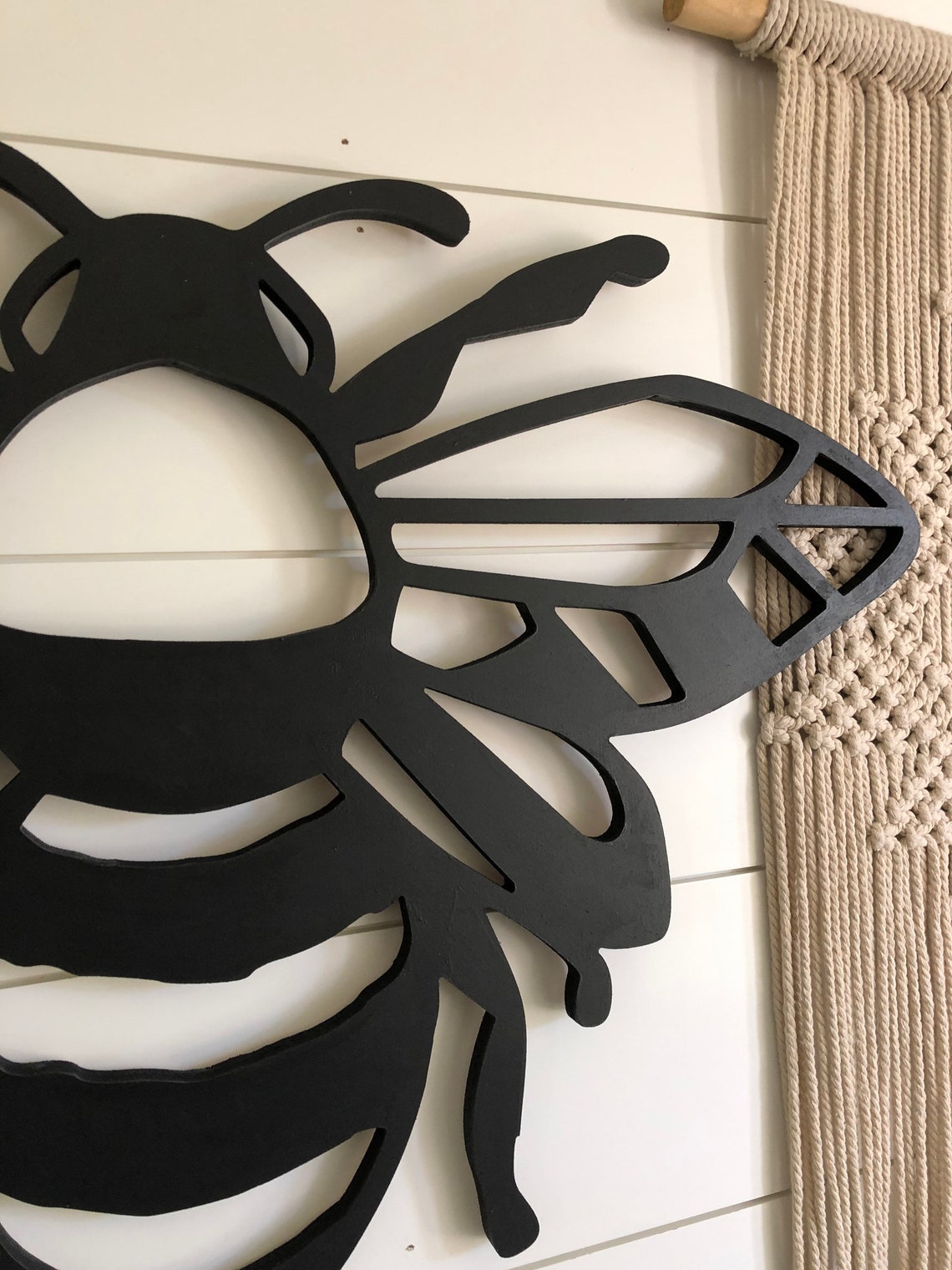 Bee stand alone wood sign bohemian wall decor beehive wood | Etsy