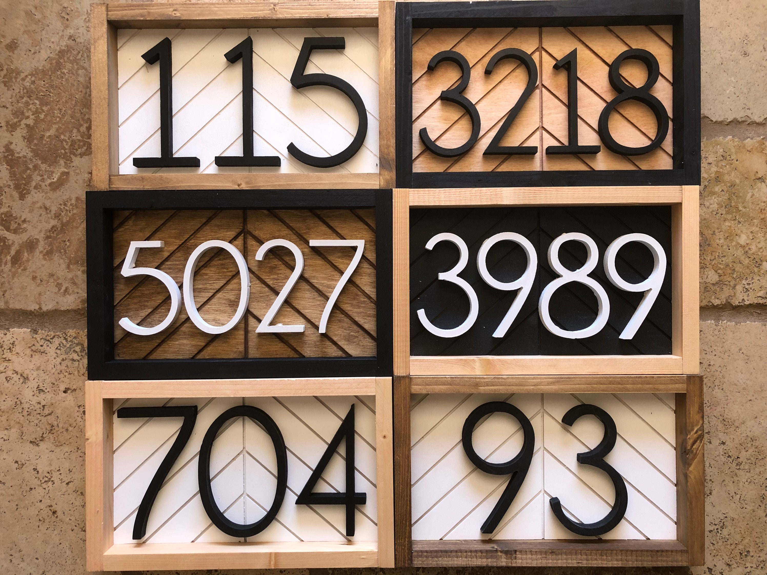 Chevron Horizontal Address Sign Address Plaque House - Etsy Canada