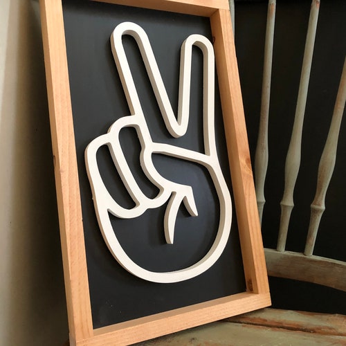 Wall Decor Peace Sign-acrylic - Etsy