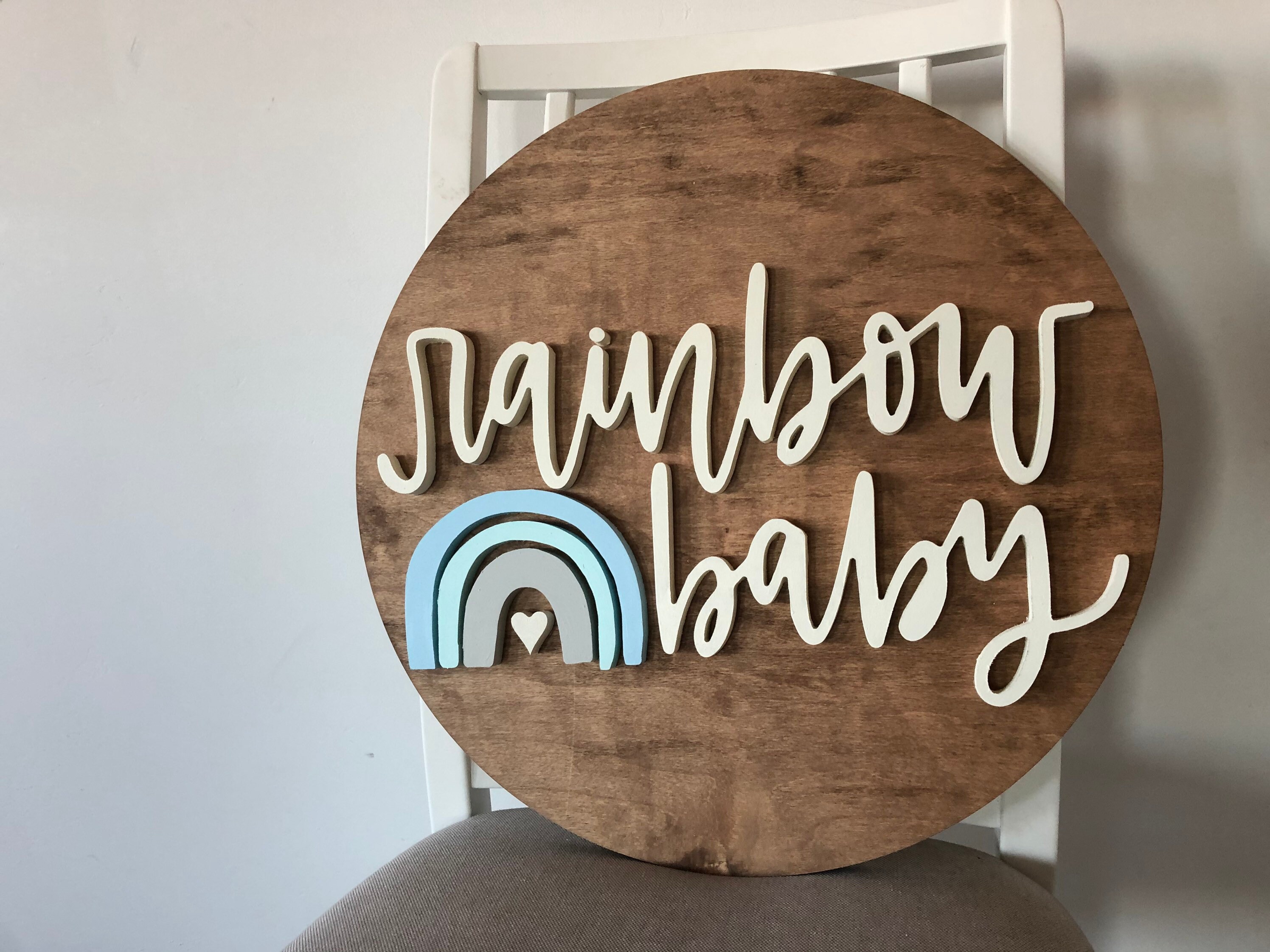 Rainbow Baby Wood Sign Nursery Wall Decor Rainbow Wall Art | Etsy