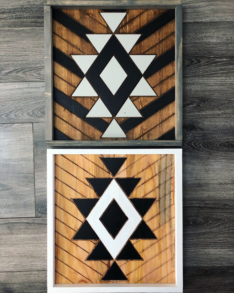 Aztec Engraved Wood Sign Bohemian Wall Decor Unique Wall - Etsy