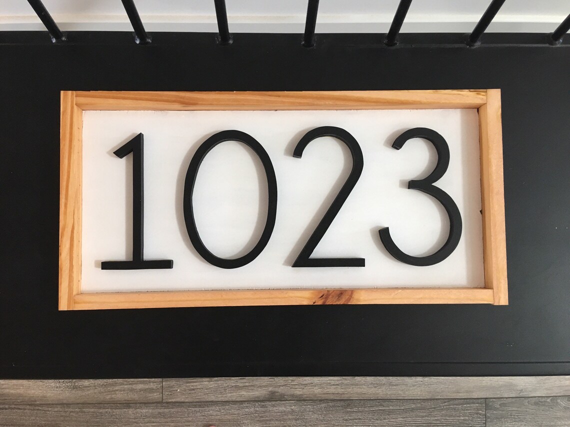 Horizontal Address Sign Wood Address Home Sign Wooden | Etsy