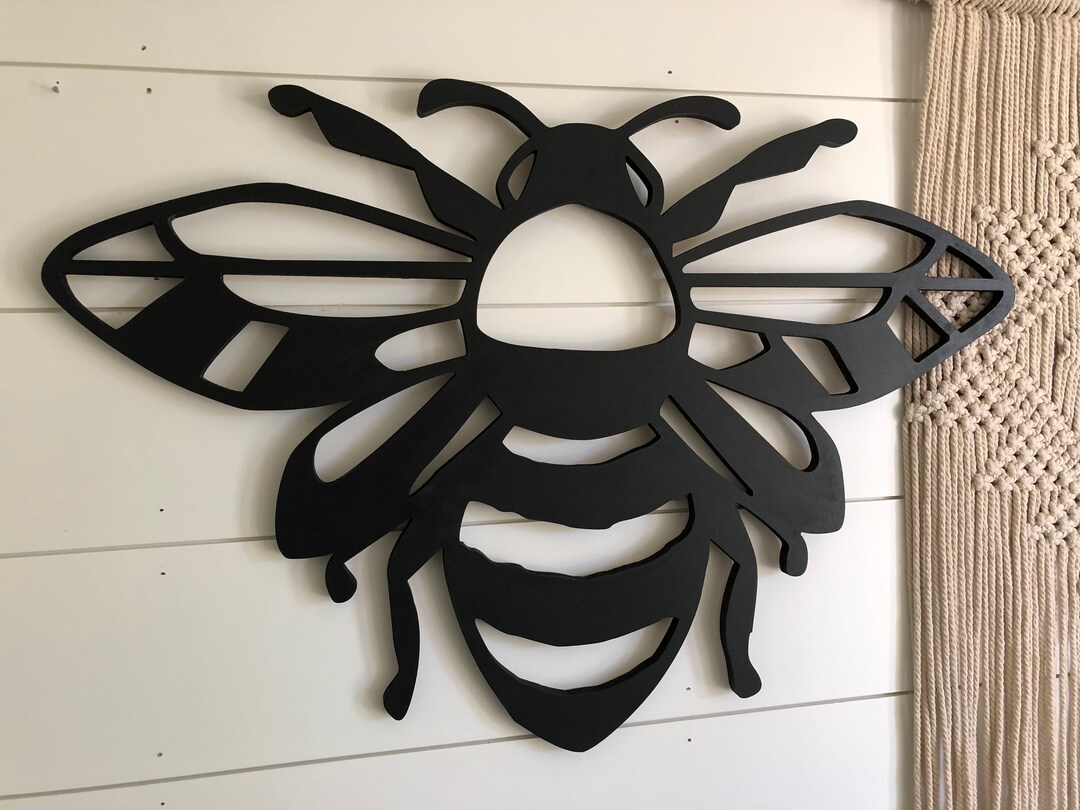Bee Stand Alone Wood Sign Bohemian Wall Decor Beehive Wood Wall Decor ...