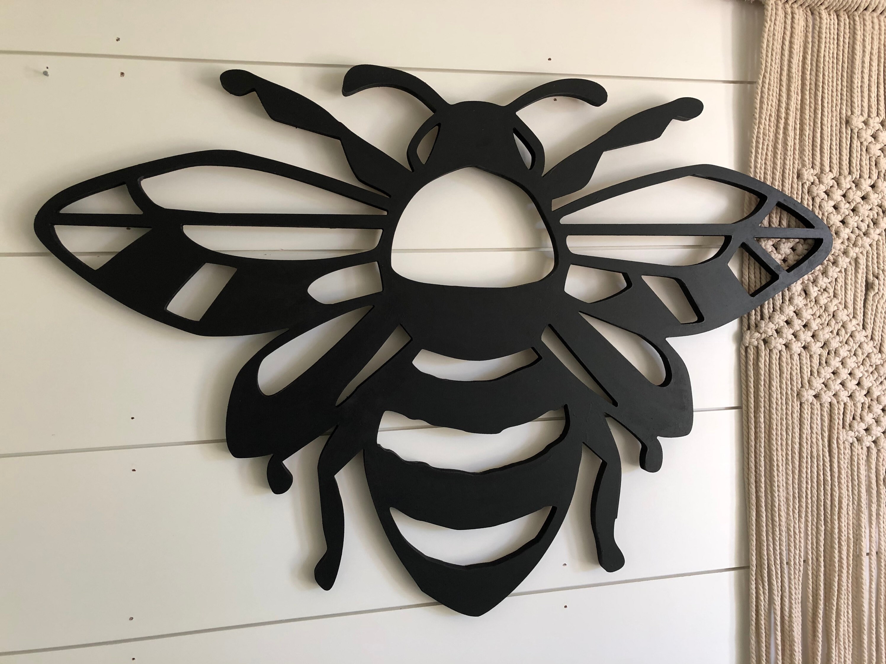 Bee stand alone wood sign bohemian wall decor beehive wood | Etsy
