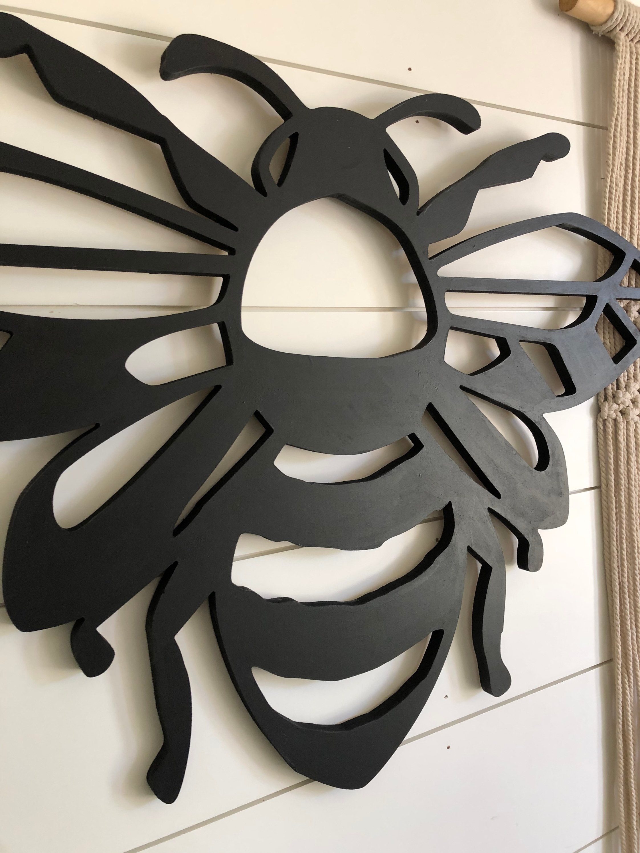 Bee stand alone wood sign bohemian wall decor beehive wood | Etsy