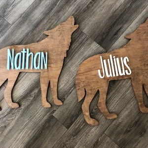 Woodland Custom Name Sign Wolf Nursery Nursery Name Sign - Etsy Canada